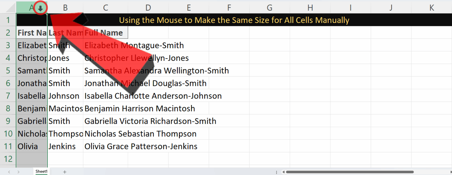 Mastering Excel: How to Make All Cells the Same Size - Excel Au