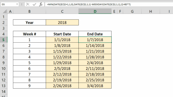Mastering Weekly Date Management in Excel: A Comprehensive Guide - Excel Au
